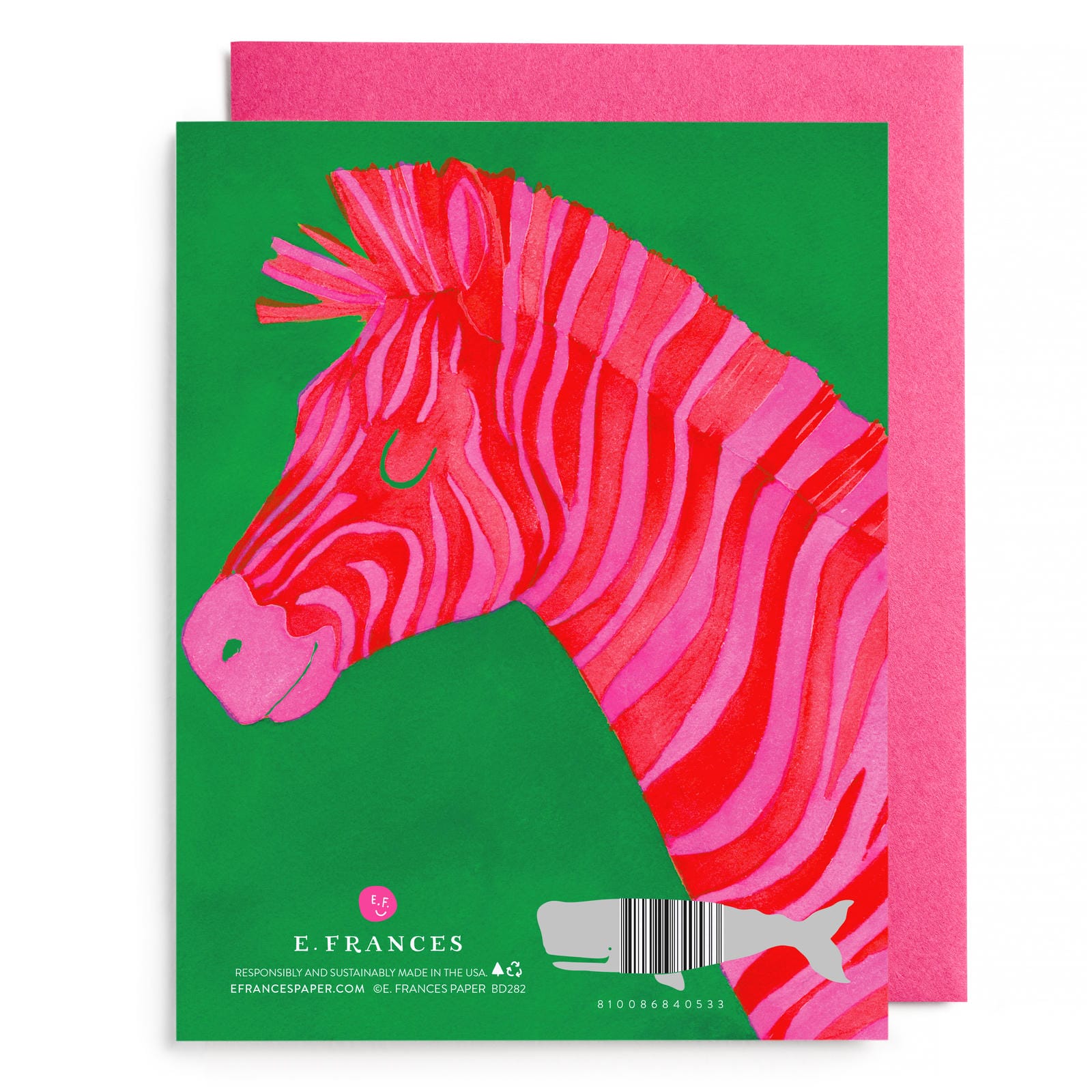 Extraordinary Zebra Greeting Card – E. Frances Paper