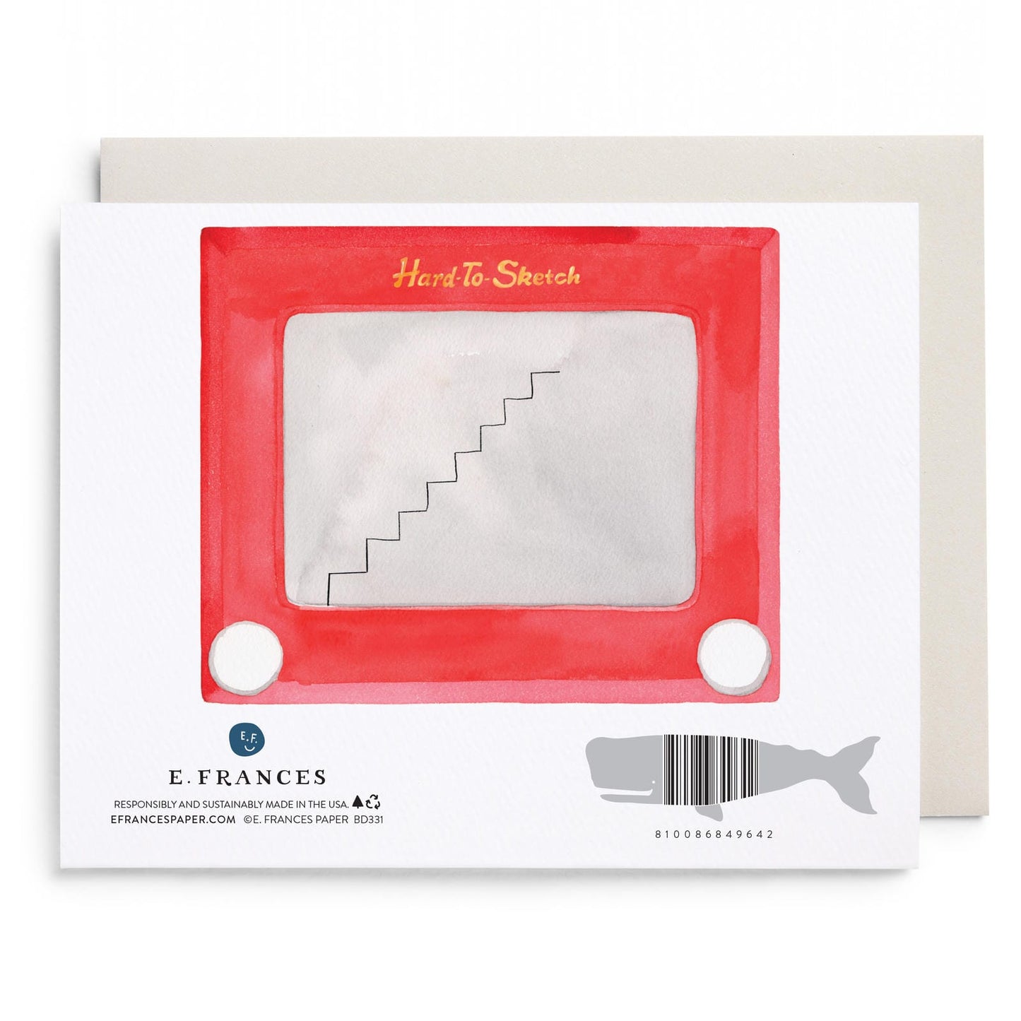 Hard to Sketch Birthday Greeting Card – E. Frances Paper