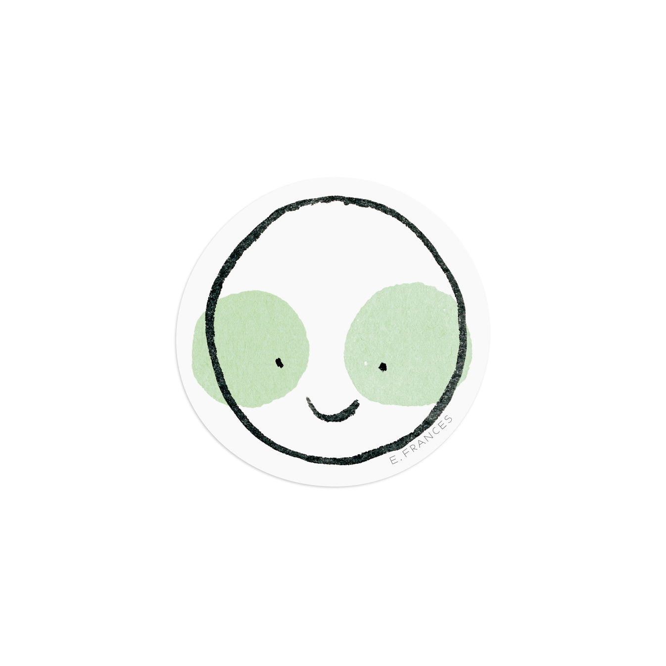 Green Cheeks Sticker – E. Frances Paper